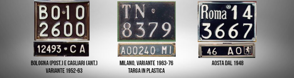 Storia delle Targhe - Targhe Storiche